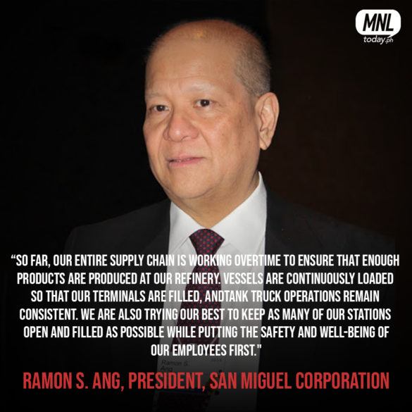 Petron assures steady fuel supply amid Covid-19 crisis - MNLToday.ph